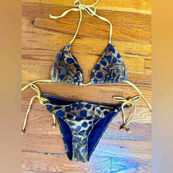 Guess | Swim | Guess Black Bikini With Brown Accents | Poshmark